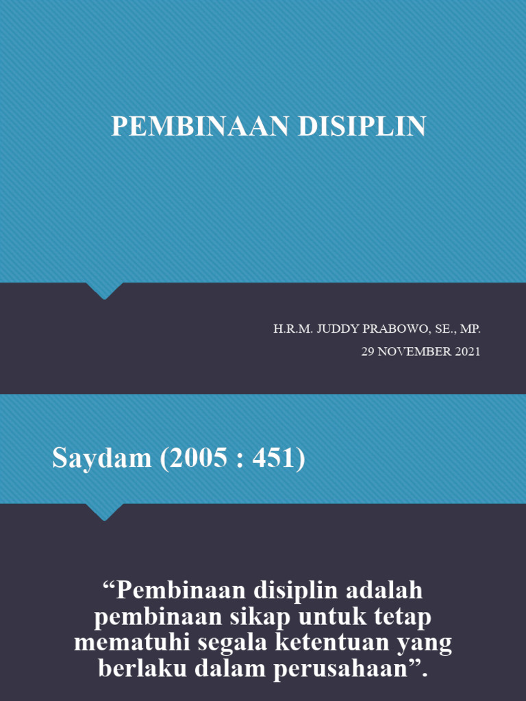 MATERI MSDM - Pembinaan Disiplin | PDF