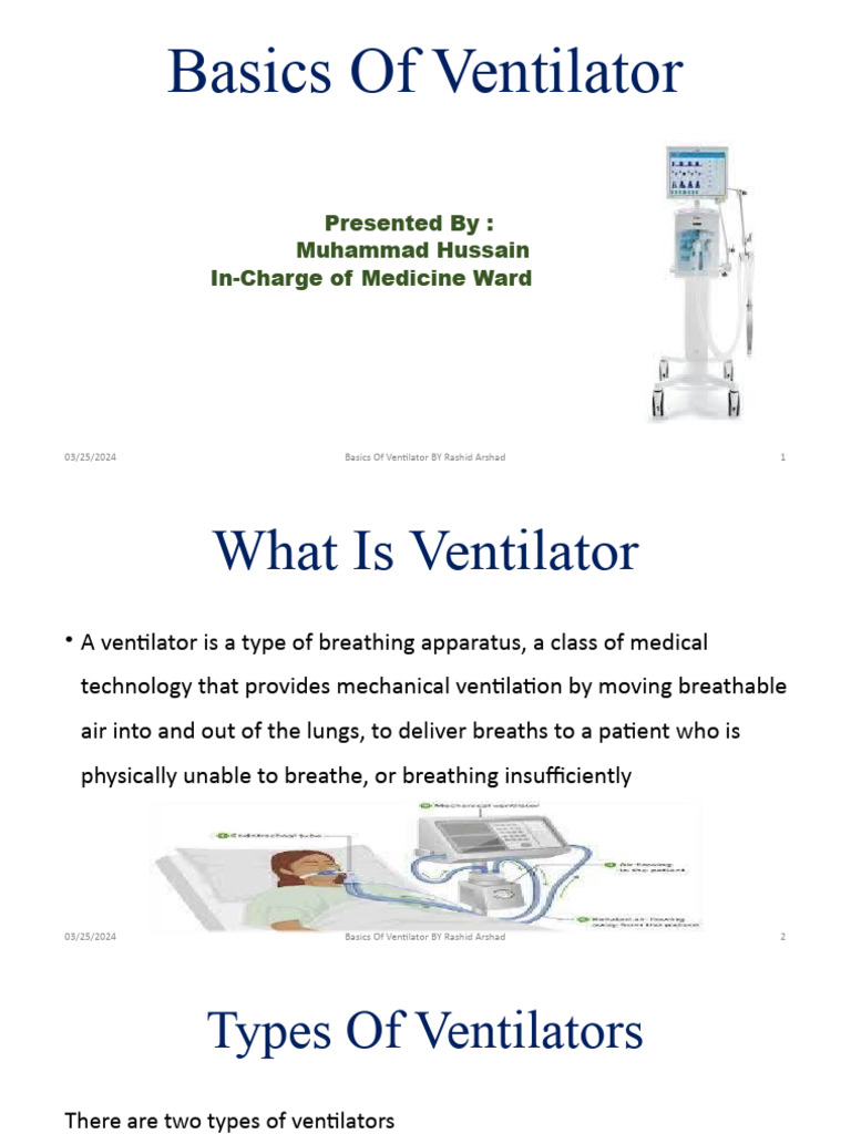 Basics of Ventilator | PDF | Respiration | Pulmonology