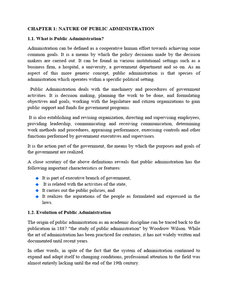 Introduction to Public Administration Reading Material | PDF | Public ...