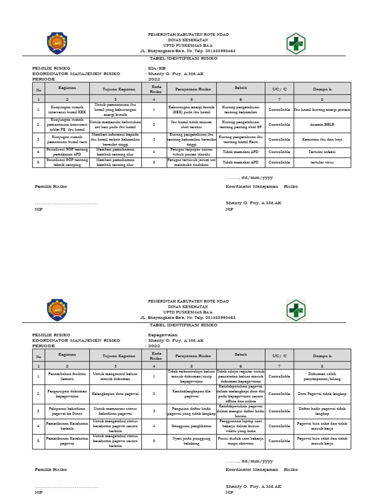 Form 1 Identifikasi UKM 1 | PDF