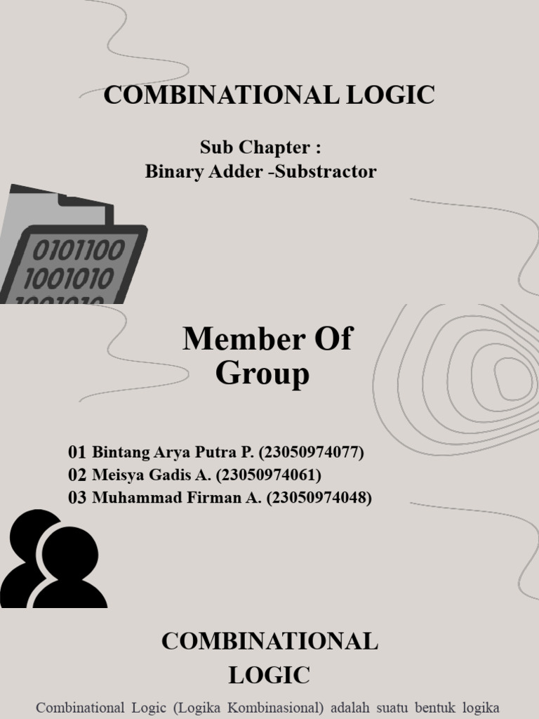 B1 - Binary Adder-Subtractor (Combinational Logic) | PDF | Komputer | Metode & Bahan Ajar