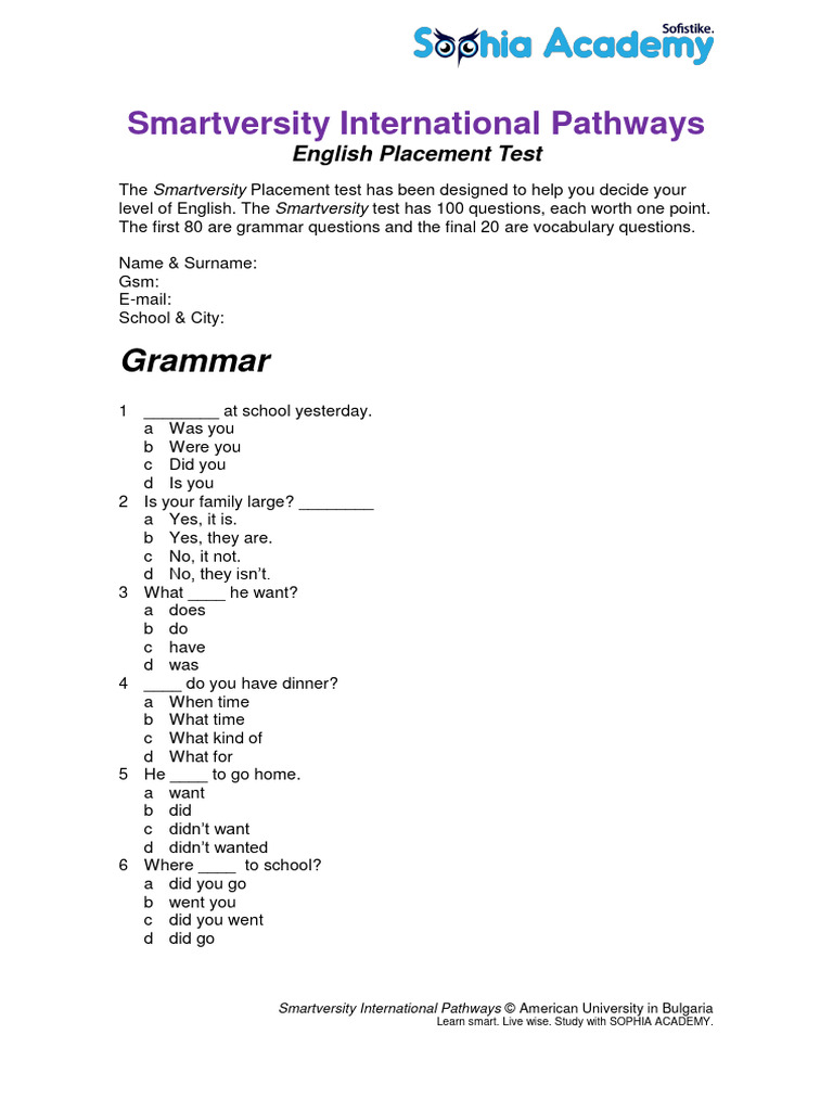 English Test | PDF