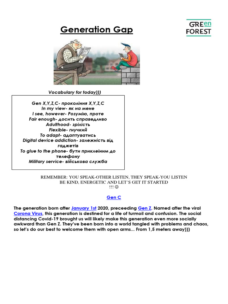 Gen Gap | Download Free PDF | Retirement | Social Psychology