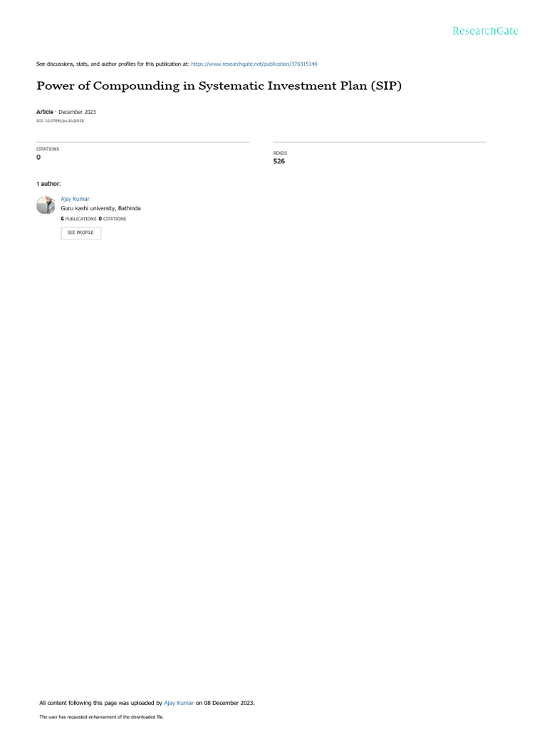 Power of Compounding | PDF | Investing | Investment Fund