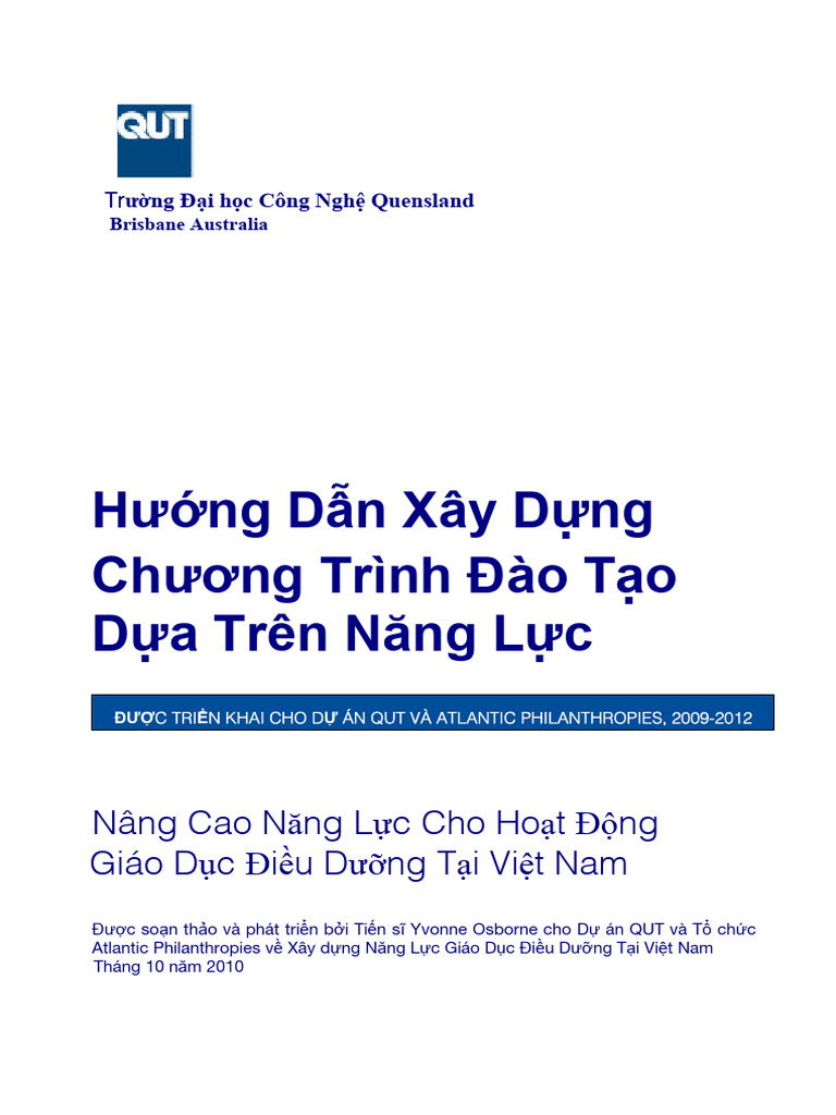 Huong Dan Xay Dung Chuong Trinh Dao Tao Dua Tren Nang Luc | PDF
