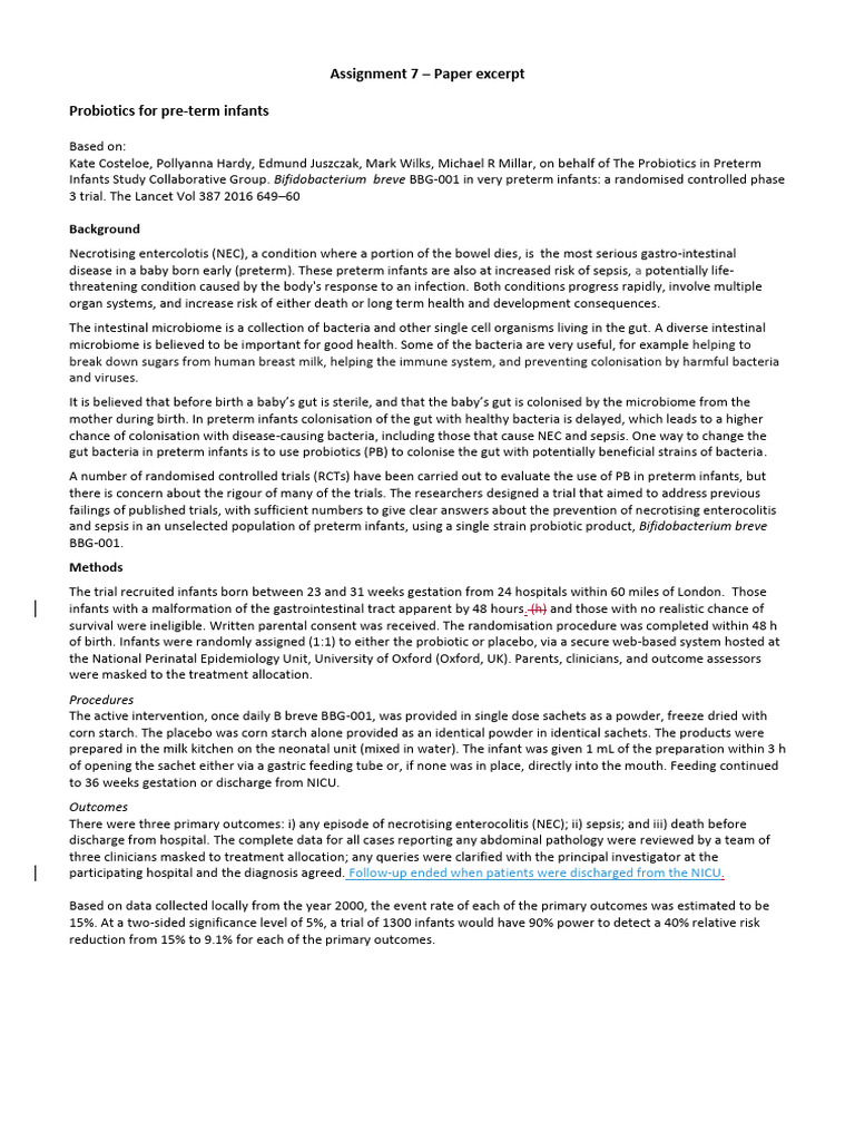 2019 Assignment 7 Study Excerpt | PDF | Wellness