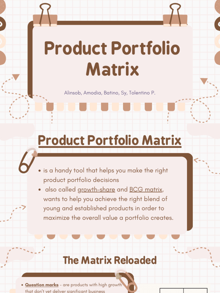 Product Portfolio Matrix | PDF | Business | Economies