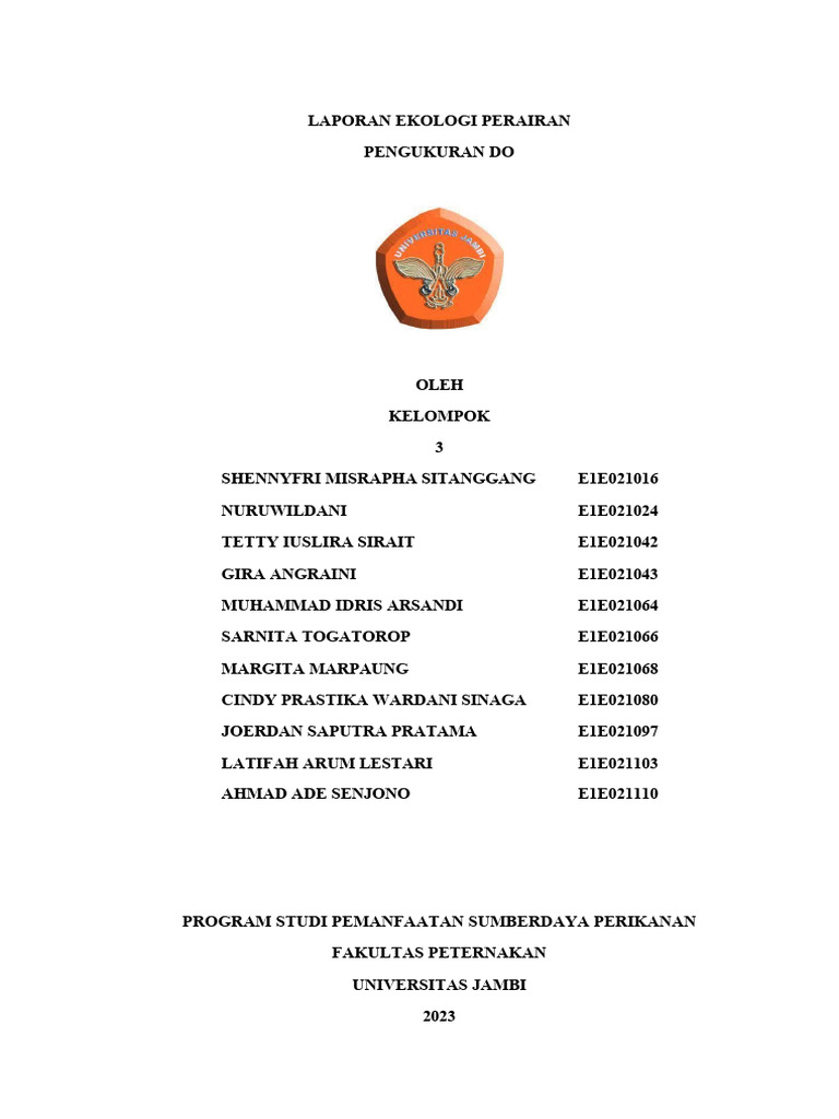 Laporan Ekologi Perairan | PDF