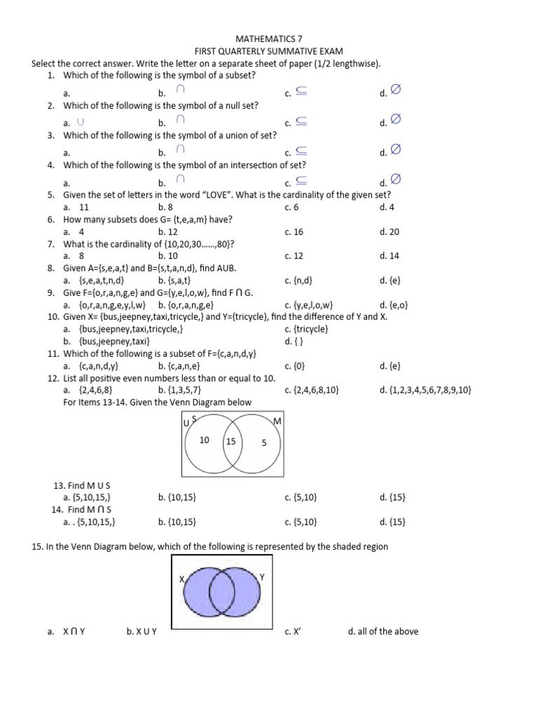 22-23 Mathematics 7 | PDF | Numbers | Mathematics