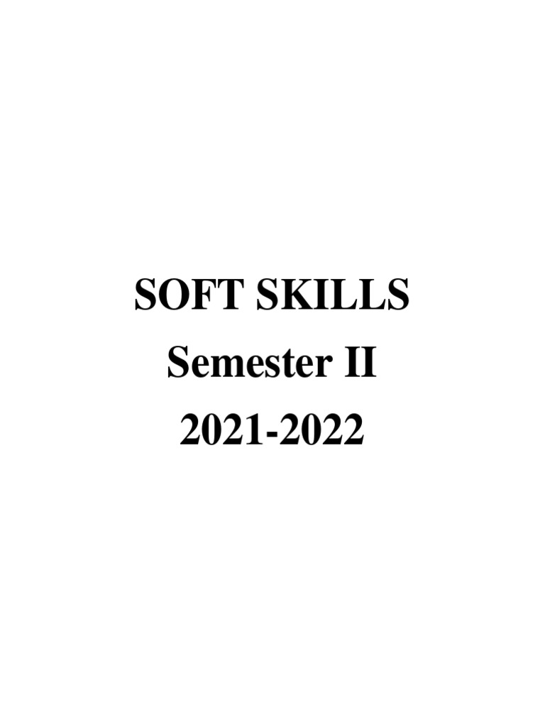 Soft Skills Sem II Study Material 2021-22 | PDF | Attitude (Psychology ...