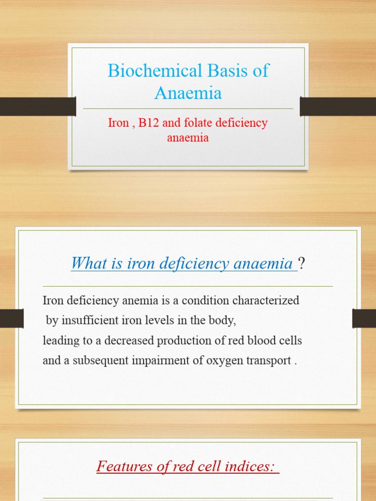 Biochemical Basis of Anaemia | Download Free PDF | Anemia | Tissue ...