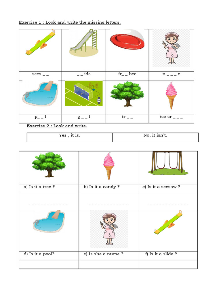 FF2 Unit 5: Missing Letters Exercise | PDF