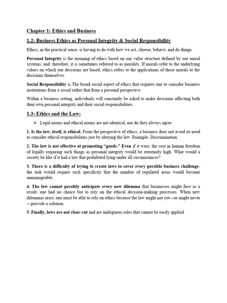Business Ethics | PDF | Decision Making | Morality