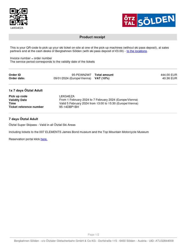 Ski Solden Ski Pass 02 95-PEWN2W7-27557693 | PDF