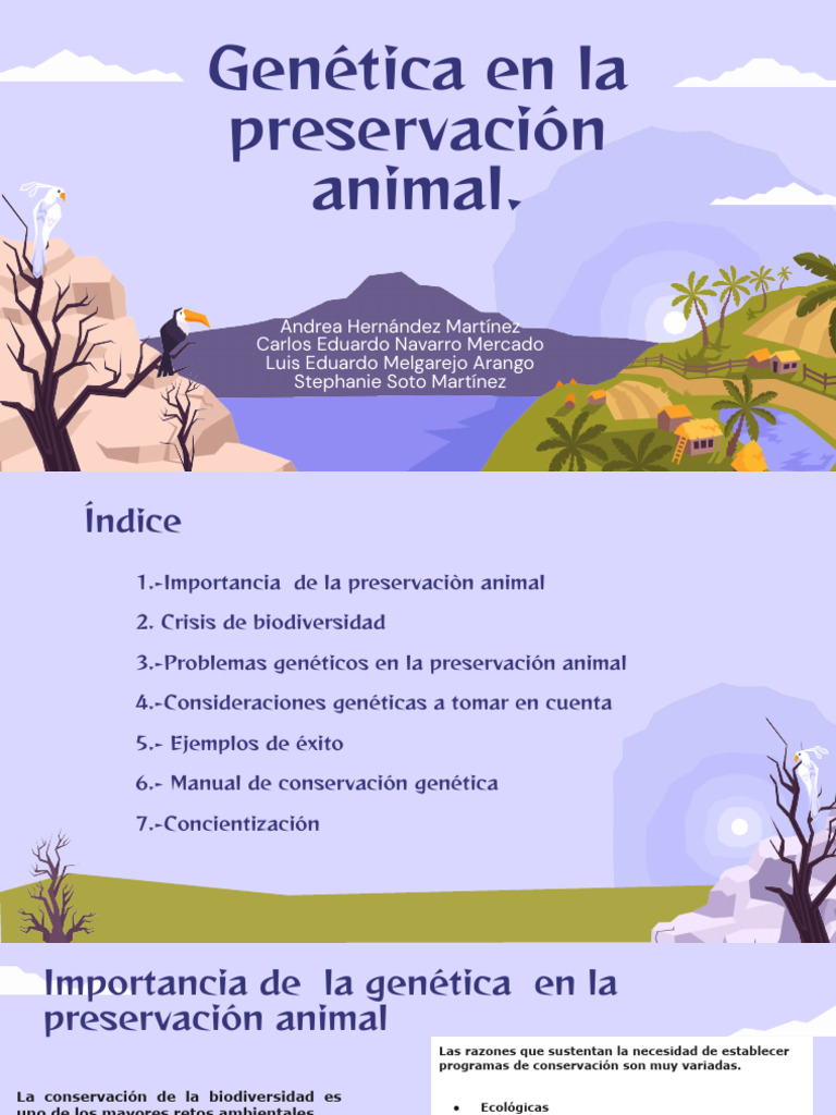 Genética en La Preservación Animal. | PDF | Biodiversidad | Mutación