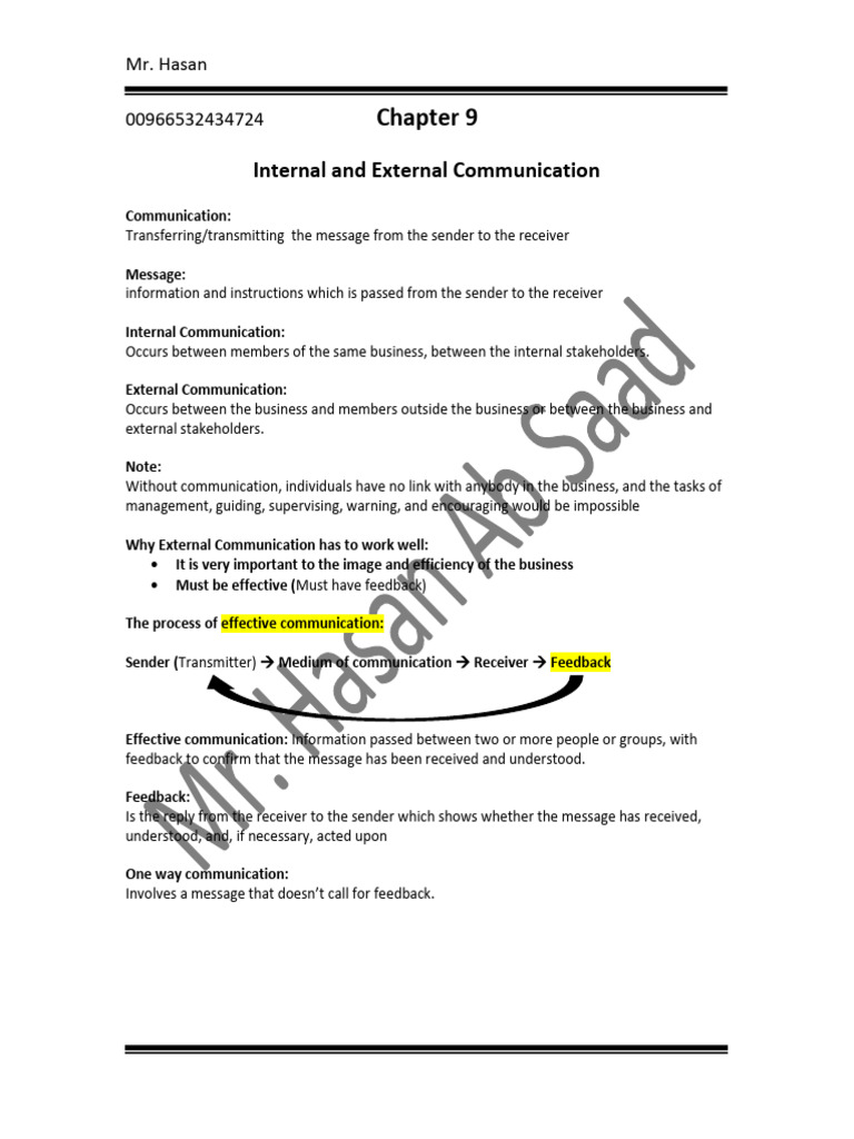 Effective Internal and External Communication | PDF | Communication ...