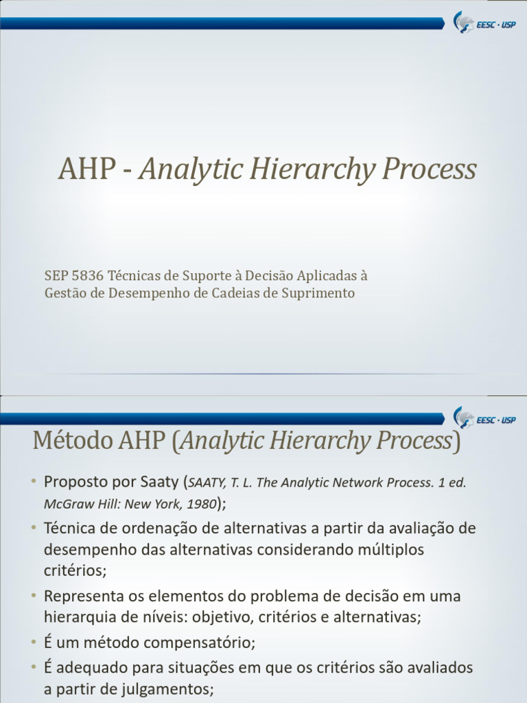SEP5836 Aula AHP | PDF