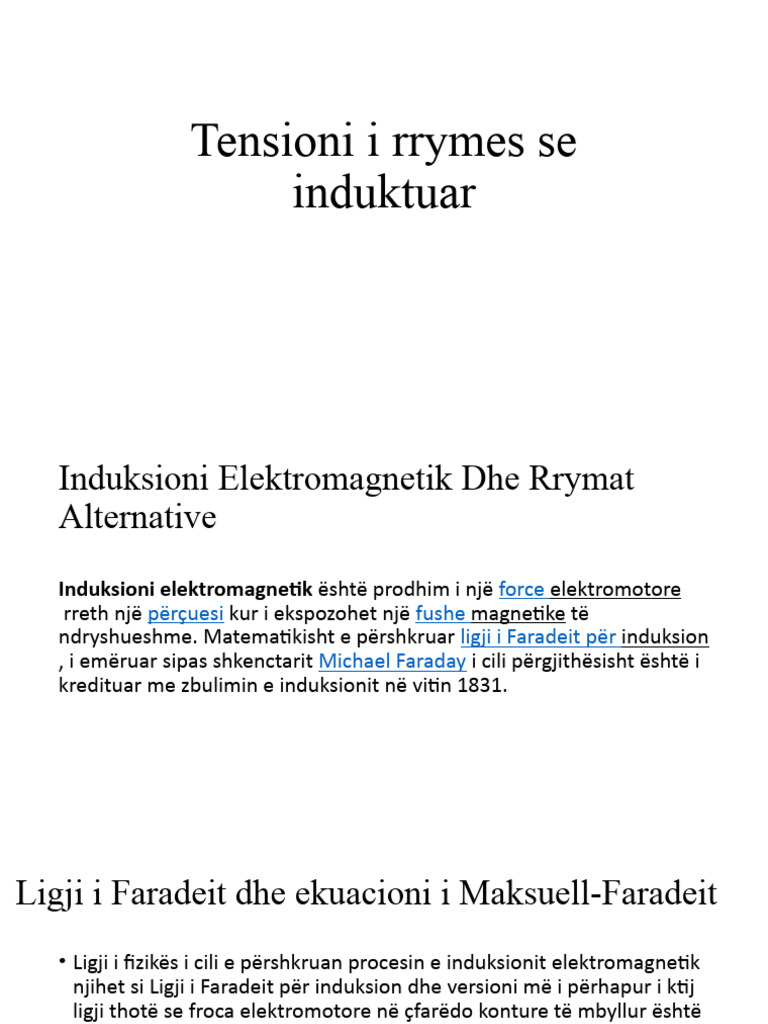 Tensioni I Rrymes Se Induktuar | PDF