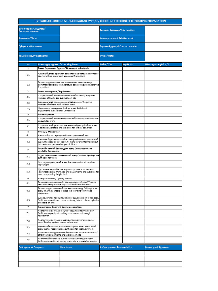 Preparation Checklist Format 2023.11.07 | PDF