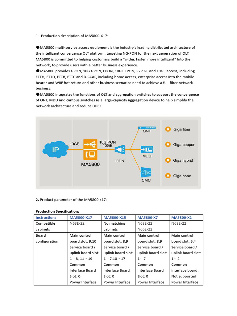MA5800-X17-datasheet | PDF | Networking | Multiprotocol Label Switching