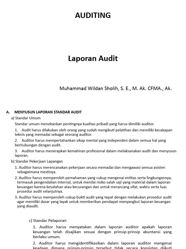 Chapter 3 Audit Reports | PDF