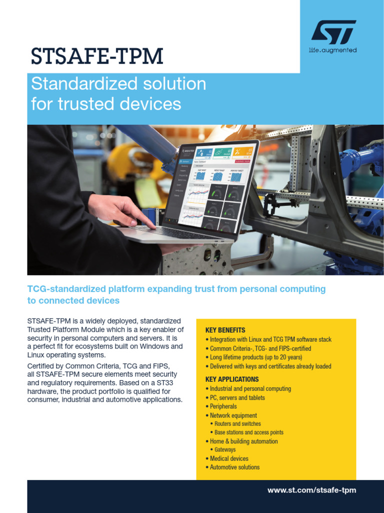 Stsafe TPM Flyer | PDF | Computer Hardware | System Software