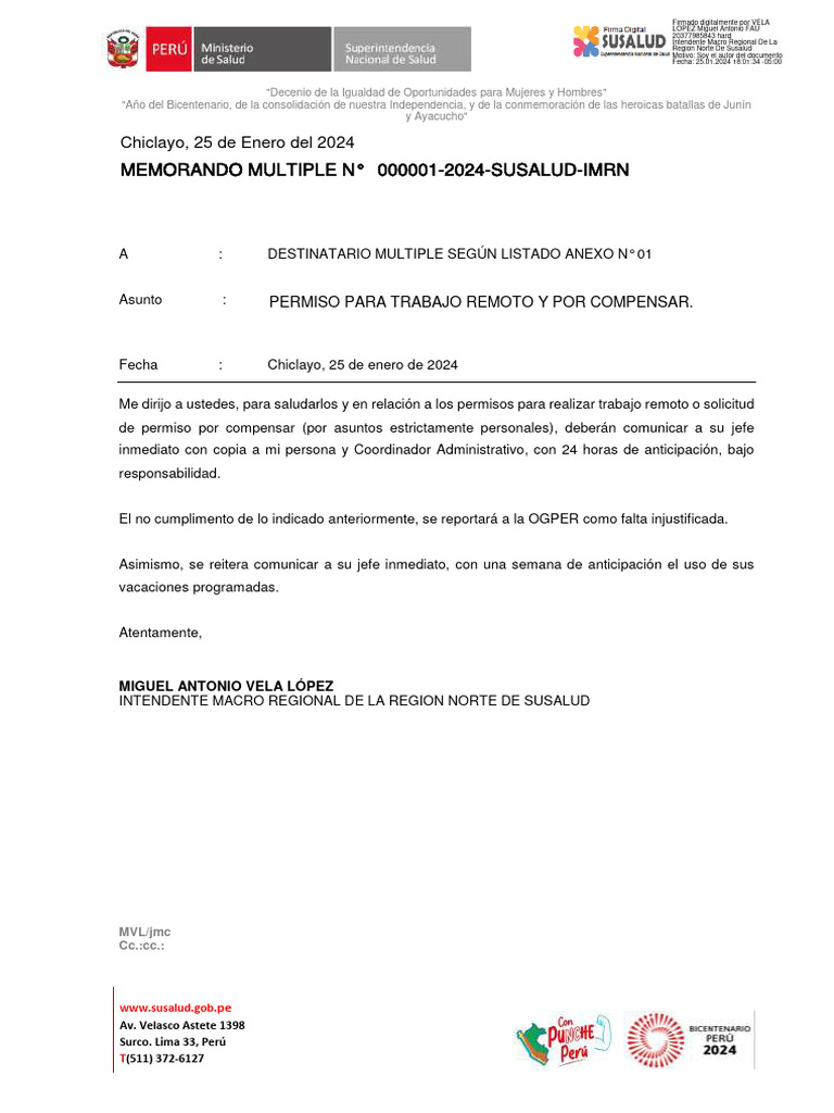 Memorando Multiple-000001-2024-Imrn | PDF