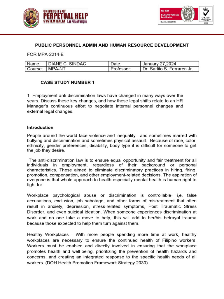 Sample Only | PDF | Employment | Discrimination