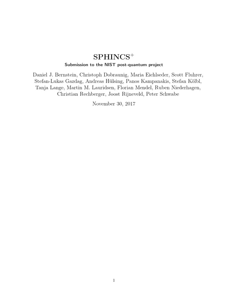 sphincs+-specification | PDF | Computer Programming | Computer Science