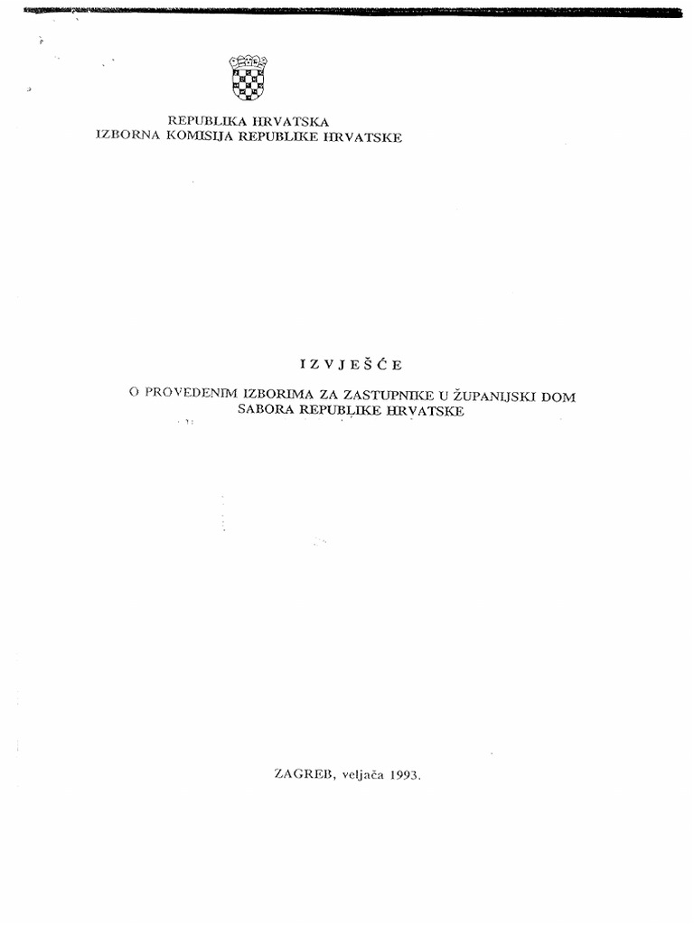 1993 2 Rezultati Sabor Zupanijski Dom | PDF
