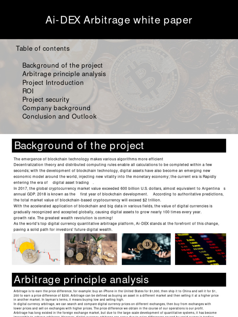 Ai-DEX Arbitrage White Paper | PDF | Arbitrage | Cryptocurrency