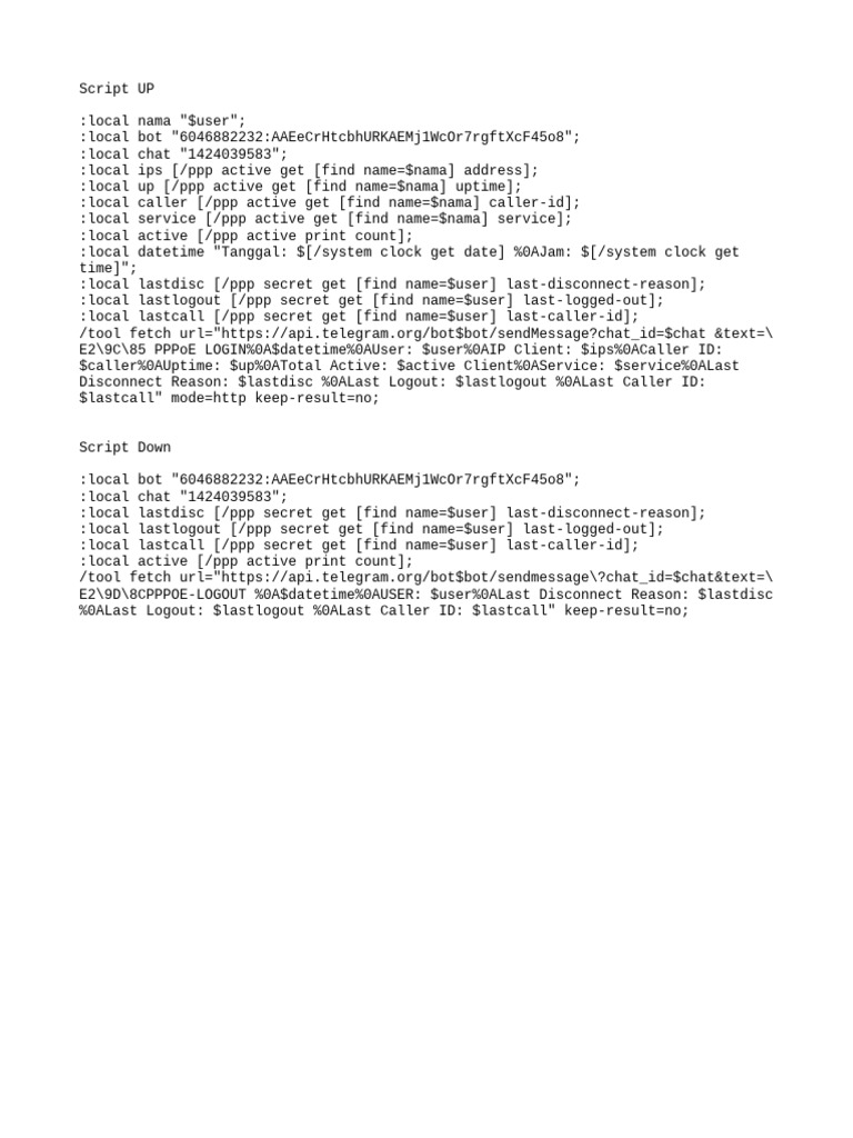 Script Telegram | PDF | Computers | Technology & Engineering