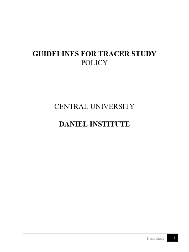 Guidelines For Tracer Studies | PDF | Sampling (Statistics) | Survey ...