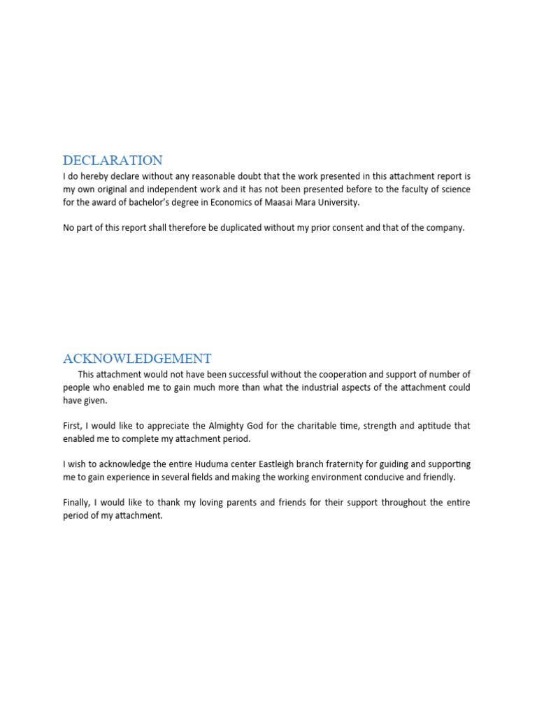 DECLARATION | PDF | Human Resources | Human Resource Management