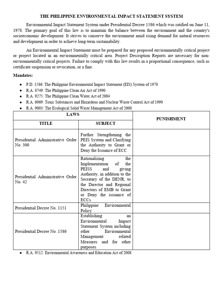 THE-PHILIPPINE-ENVIRONMENTAL-IMPACT-STATEMENT-SYSTEM | PDF ... THE-PHILIPPINE-ENVIRONMENTAL-IMPACT-STATEMENT-SYSTEM | PDF ...