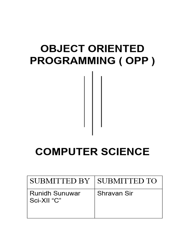 Computer Project (OPP) | PDF