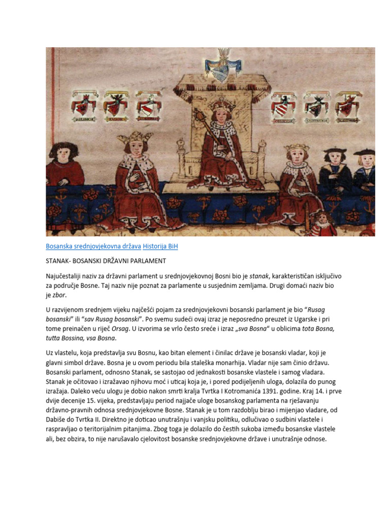 STANAK - Bosanksi Državni Parlament | PDF
