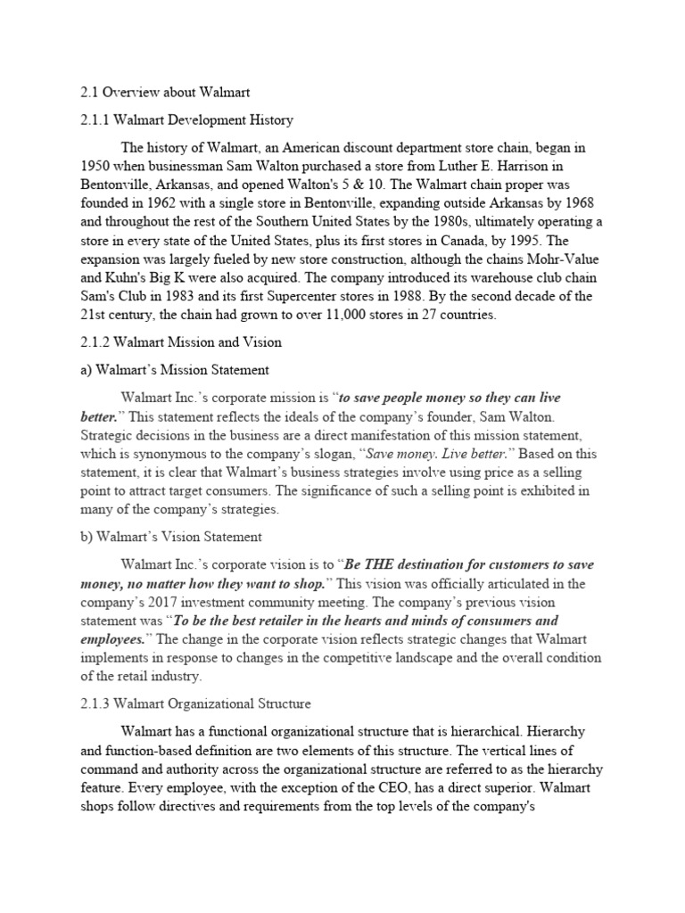 Walmart Overview | PDF | Walmart | Retail