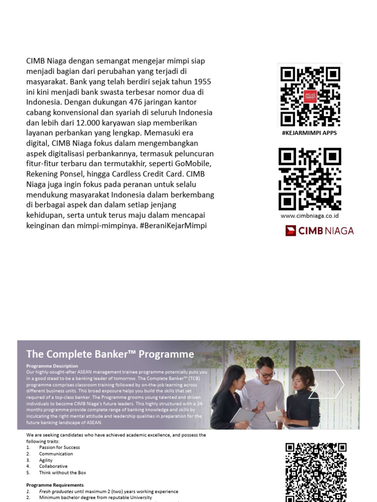 Loker CIMB Niaga | PDF | Data Science | Analytics