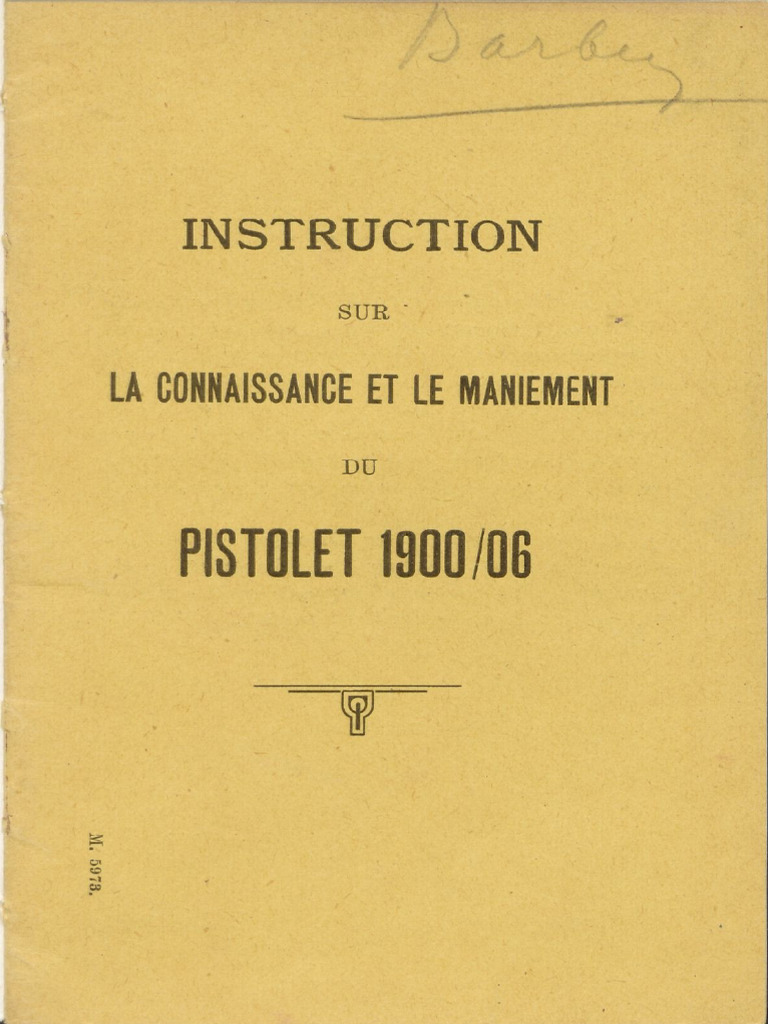 Manuel Parabellum1900 06 | PDF