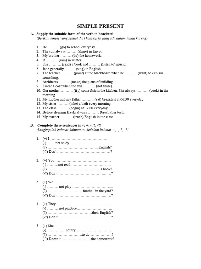 Simple Present | PDF | Linguistics