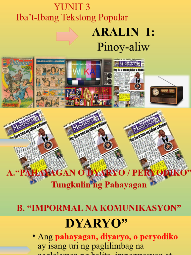 3rd Q Aralin 1 Peryodiko | PDF