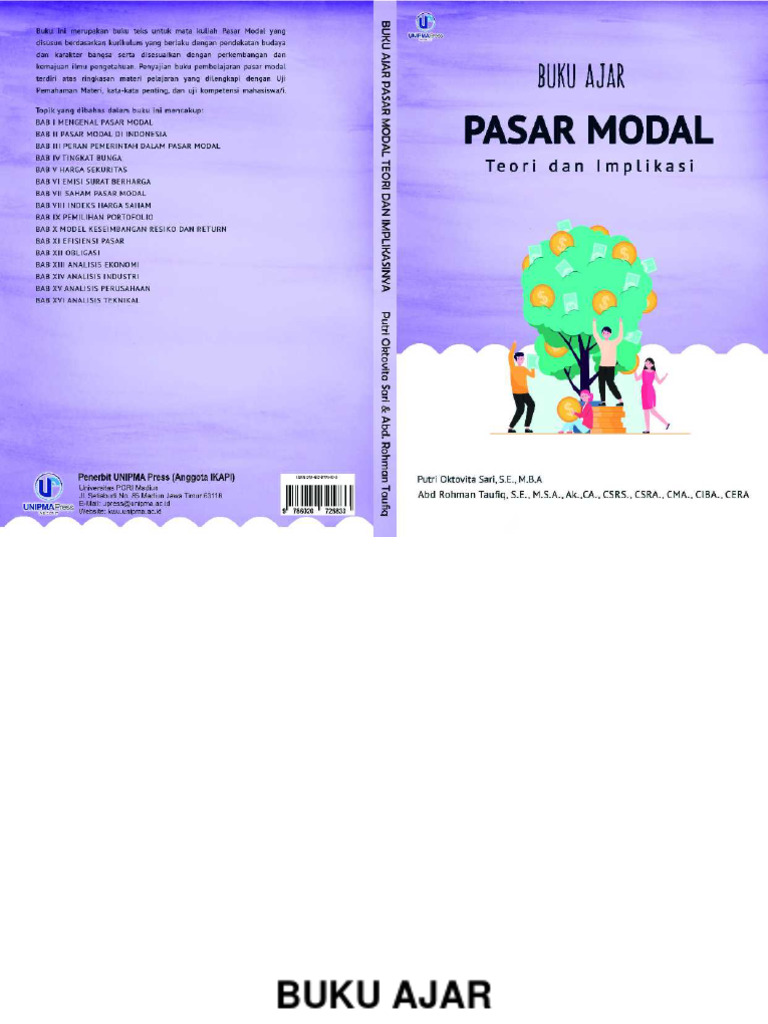 Buku Ajar Pasar Modal Teori Dan Implikasi | PDF