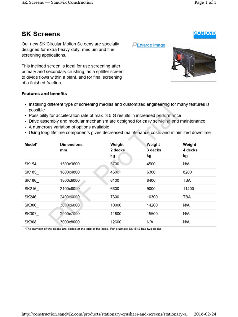 SK Circular Motion Screens Overview | PDF