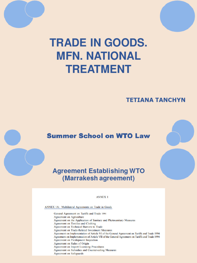 Understanding MFN in Customs Law | PDF | Most Favoured Nation | Non ...