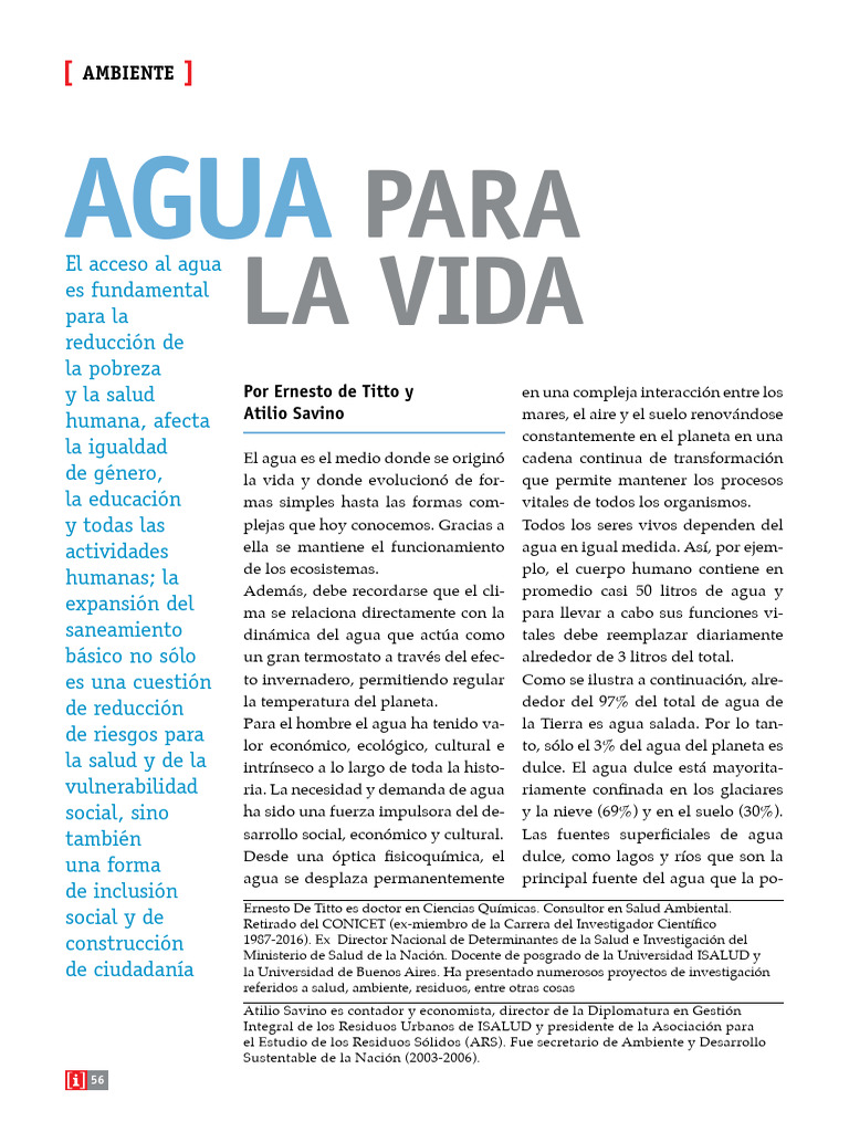 Agua para La Vida Ambiente | PDF | Agua | Agua potable