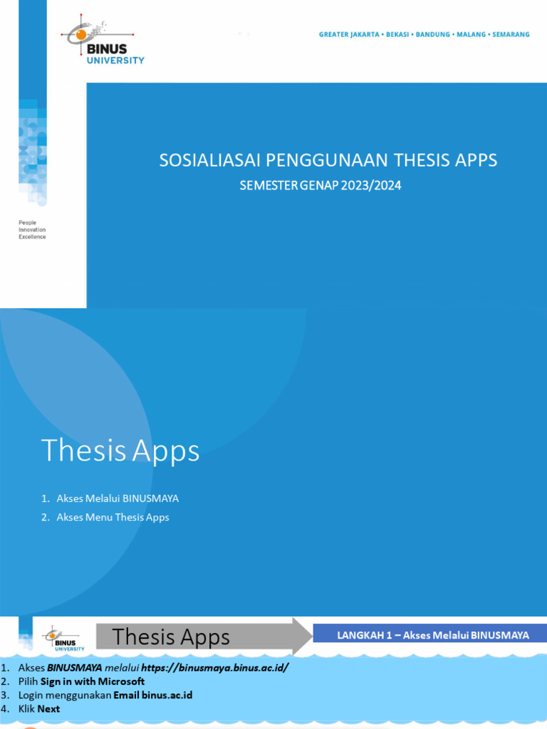 Materi Sosialisasi Penggunaan Thesis Apps 2320 | PDF