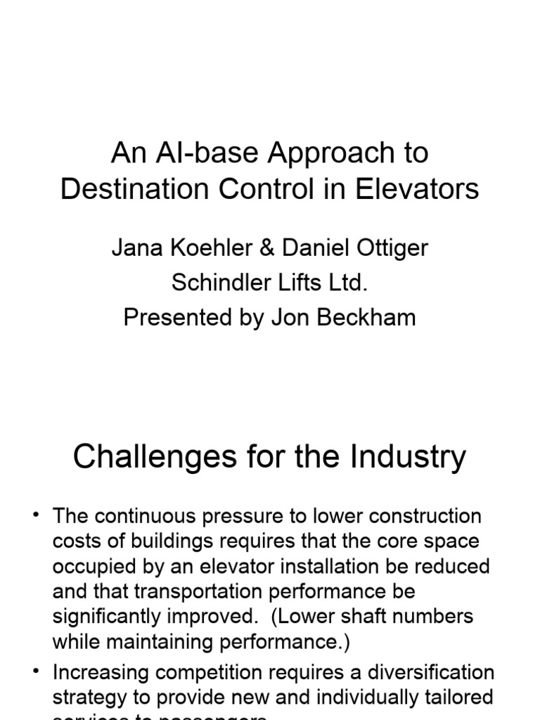 DCS elevators[1] | PDF