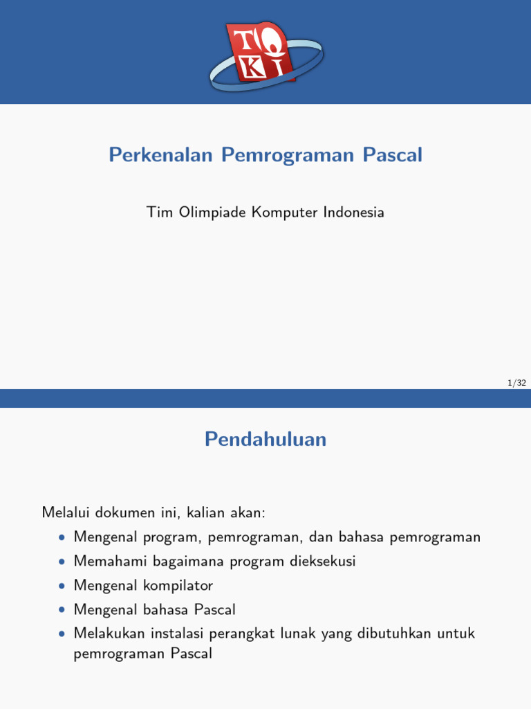 Pemrograman Dasar Full Pascal | PDF | Seni | Komputer