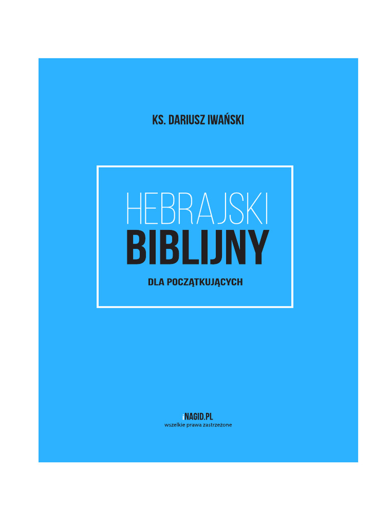 Hebrajski Biblijny Podrecznik | PDF
